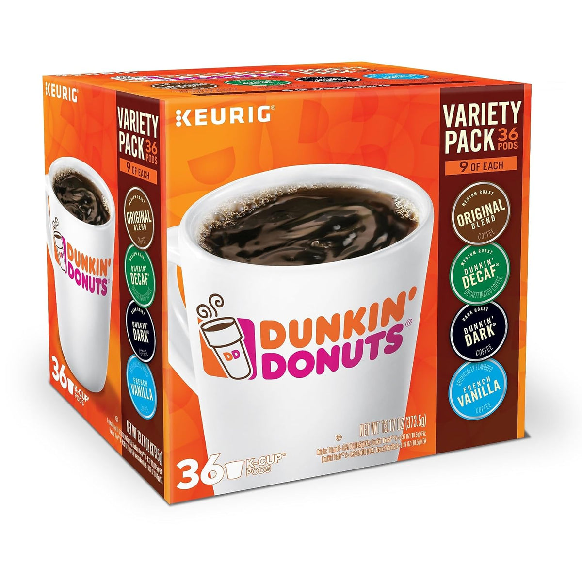 Keurig 24387239 Dunkin Donuts Variety Pack Single Serve Sampler 36 Cou